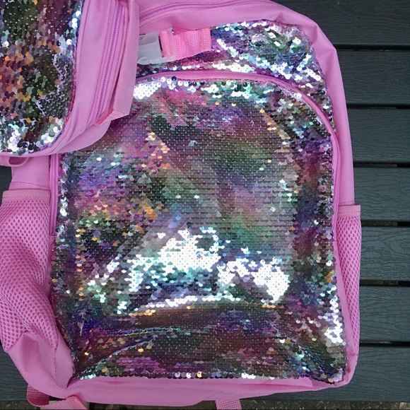 Mystic | Accessories | Nwt Pink Flip Sequin Backpack Lunch Bag Set ...